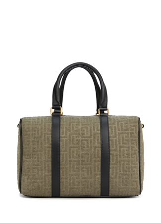 Balmain Kadın Haki Logo Jakarlı Omuz Çantası Siyah EU Balmain Kadın Haki Logo Jakarlı Omuz Çantası Siyah EU