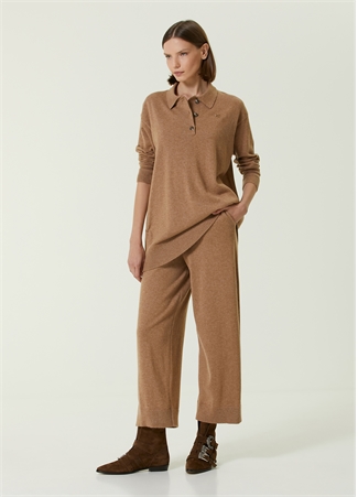Etro Kadın Camel Kaşmir Triko Pantolon Kahverengi 40 IT Etro Kadın Camel Kaşmir Triko Pantolon Kahverengi 40 IT