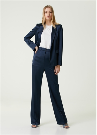 Beymen Collection Kadın Lacivert Boru Paça Saten Pantolon 36 Beymen Collection Kadın Lacivert Boru Paça Saten Pantolon 36