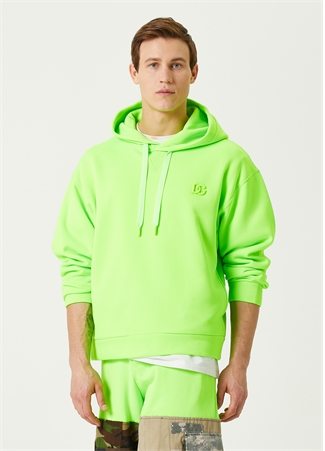 Dolce&Gabbana Erkek Neon Yeşil Kapüşonlu Logolu Sweatshirt 44 IT Dolce&Gabbana Erkek Neon Yeşil Kapüşonlu Logolu Sweatshirt 44 IT