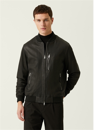 Academia Erkek Siyah Dik Yaka Deri Bomber Mont 46 IT Academia Erkek Siyah Dik Yaka Deri Bomber Mont 46 IT