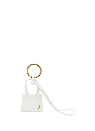 Jacquemus Kadın Beyaz Çanta Formlu Deri Anahtarlık EU Jacquemus Kadın Beyaz Çanta Formlu Deri Anahtarlık EU