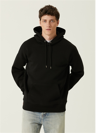 Bassigue Erkek Siyah Kapüşonlu Logolu Sweatshirt S EU Bassigue Erkek Siyah Kapüşonlu Logolu Sweatshirt S EU