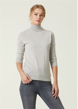 Beymen Collection Kadın Gri Balıkçı Yaka Yün Kazak L