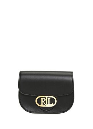 Lauren Ralph Kadın Siyah Logo Detaylı Deri Bel Çantası EU