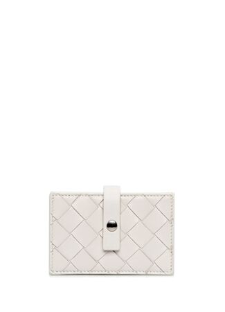 Bottega Veneta Kadın Beyaz Örgü Dokulu Deri Kartlık EU