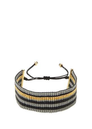 Beadberry Kadın Gri Siyah Boncuklu Bileklik EU Beadberry Kadın Gri Siyah Boncuklu Bileklik EU