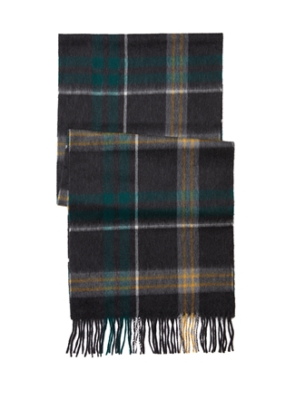 Begg&Co Erkek Jura Colorblocked Ekose Desenli Yün Atkı Gri EU Begg&Co Erkek Jura Colorblocked Ekose Desenli Yün Atkı Gri EU