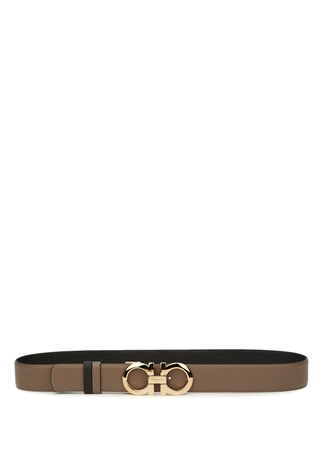 Salvatore Ferragamo Kadın Vizon Logo Tokalı Deri Kemer Bej 80 EU Salvatore Ferragamo Kadın Vizon Logo Tokalı Deri Kemer Bej 80 EU