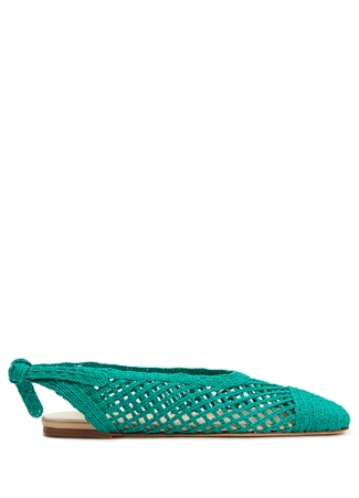 Hereu Kadın Yeşil Hasır Dokulu Babet 36 EU Hereu Kadın Yeşil Hasır Dokulu Babet 36 EU