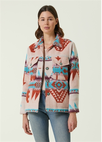 Frontstreet 8 Kadın Pembe Etnik Desenli Ceket 42 IT Frontstreet 8 Kadın Pembe Etnik Desenli Ceket 42 IT
