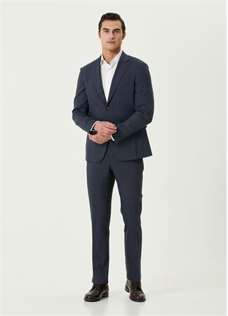 Pal Zileri Erkek Lacivert Keten Takım Elbise 50 It