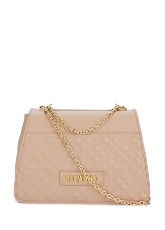 Love Moschino Kadın Nude Kapitoneli Logolu Omuz Çantası Pembe EU Love Moschino Kadın Nude Kapitoneli Logolu Omuz Çantası Pembe EU