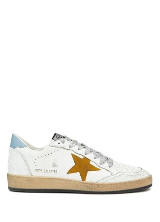 Golden Goose Kadın Ballstar Beyaz Hardal Deri Sneaker Sarı 39 EU Golden Goose Kadın Ballstar Beyaz Hardal Deri Sneaker Sarı 39 EU