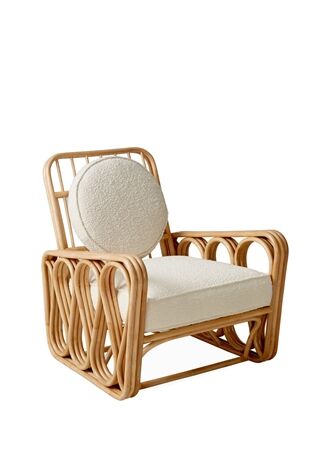 Jonathan Adler Riviera Rattan Koltuk Bej