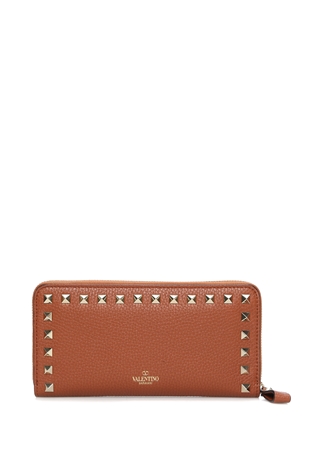 Valentino Garavani Kadın Rockstud Large Taba Deri Cüzdan Turuncu EU Valentino Garavani Kadın Rockstud Large Taba Deri Cüzdan Turuncu EU