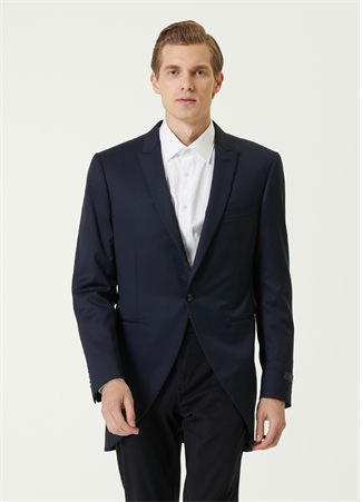 Pal Zileri Erkek Lacivert Kelebek Yaka Yün Ceket 50 IT