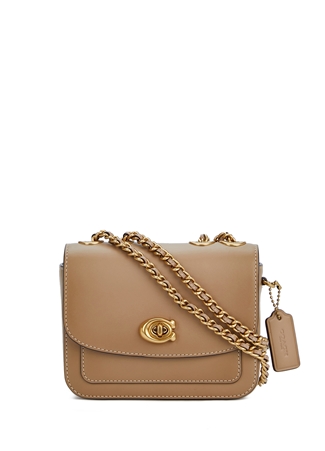 Coach Kadın Vizon Logo Detaylı Deri Omuz Çantası Bej EU Coach Kadın Vizon Logo Detaylı Deri Omuz Çantası Bej EU