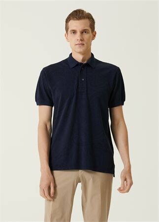 Etro Erkek Mavi Polo Yaka Şal Desenli T-shirt S EU