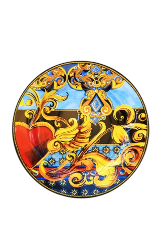 Baci Milano Gio Barok Desenli 6lı Porselen Tabak Seti Çok Renkli