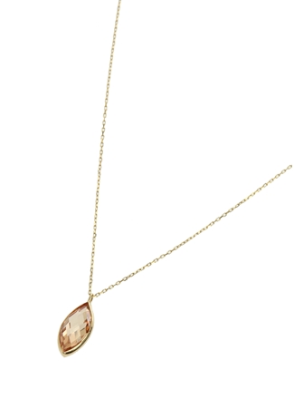 Collection Kadın Damla Formlu Altın Rengi Kolye EU Collection Kadın Damla Formlu Altın Rengi Kolye EU