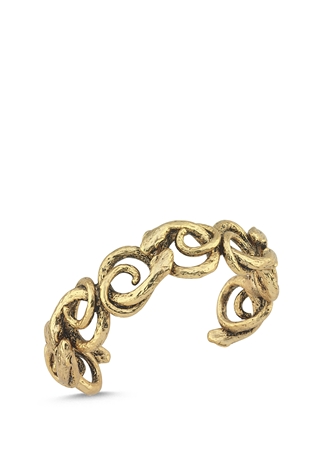 Unique By Av Kadın Gold İşleme Formlu Kelepçe Bileklik Altın Rengi EU Unique By Av Kadın Gold İşleme Formlu Kelepçe Bileklik Altın Rengi EU