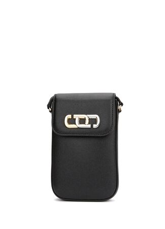 Marc Jacobs (The) Kadın Siyah Logolu Deri Telefon Kılıfı EU