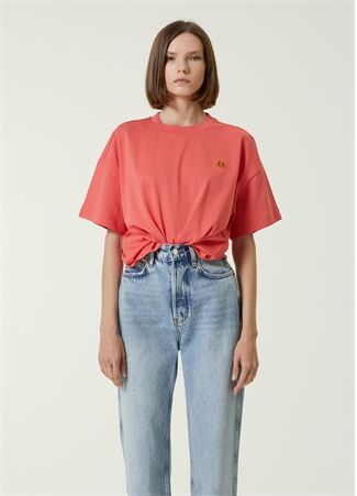 Kenzo Kadın Mercan Bisiklet Yaka T-shirt Kırmızı XS EU Kenzo Kadın Mercan Bisiklet Yaka T-shirt Kırmızı XS EU