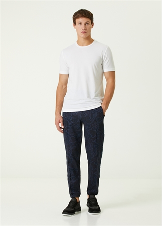 Etro Erkek Lacivert Beli Kordonlu Desenli Jogger Eşofman Altı Mavi L EU Etro Erkek Lacivert Beli Kordonlu Desenli Jogger Eşofman Altı Mavi L EU