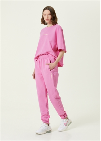 Les Benjamins Kadın Neon Pembe Paçası Lastikli Eşofman Altı L Eu