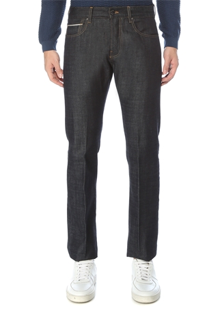 Pal Zileri Erkek Lacivert Dikiş Detaylı Jean Pantolon 38 US