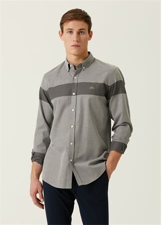 Lacoste Erkek Regular Fit Gri Organik Pamuk Gömlek S EU Lacoste Erkek Regular Fit Gri Organik Pamuk Gömlek S EU