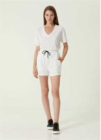 Beymen Club Kadın Beyaz Cepli Jersey Şort S Beymen Club Kadın Beyaz Cepli Jersey Şort S