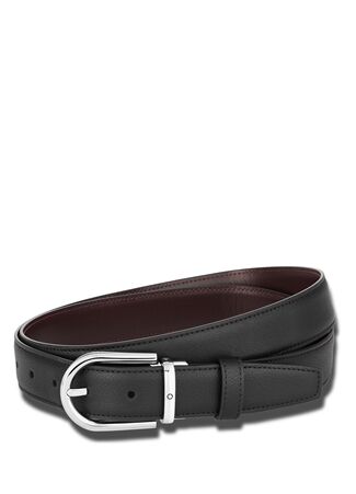 Montblanc Erkek Siyah Deri Kemer EU