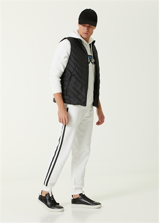 Beymen Club Erkek Beyaz Beli Kordonlu Şeritli Jogger Eşofman Altı S Beymen Club Erkek Beyaz Beli Kordonlu Şeritli Jogger Eşofman Altı S