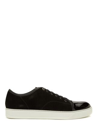 Lanvin Erkek Siyah Deri Sneaker 0 UK