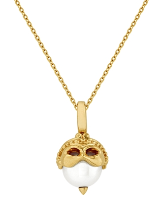 Collection-Stephen Webster Kadın İkizler Formlu İncili Altın Rengi Kolye EU Collection-Stephen Webster Kadın İkizler Formlu İncili Altın Rengi Kolye EU