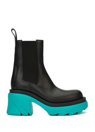 Bottega Veneta Kadın Siyah Mavi Deri Bot 36 EU