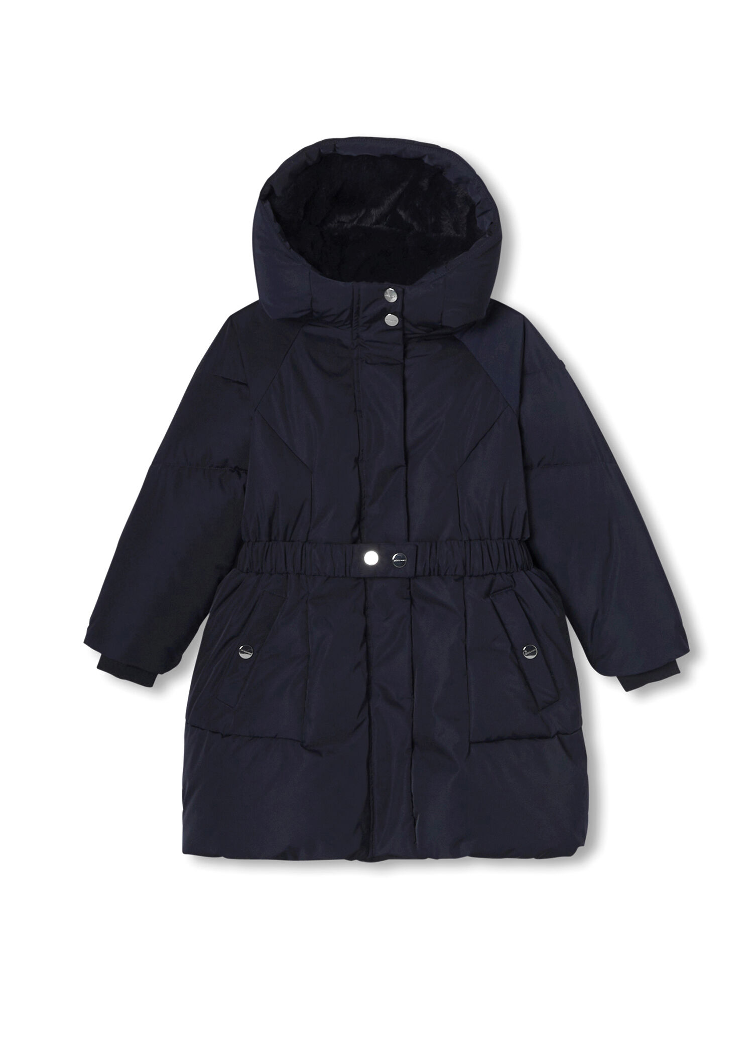 Jacadi Paris - Navy Blue Long Girl Puffer Jacket