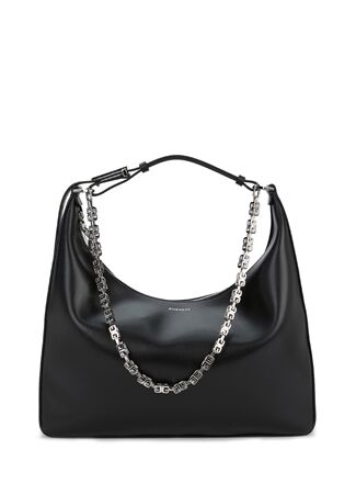 Givenchy Kadın Medium Cut Out Siyah Deri Omuz Çantası EU