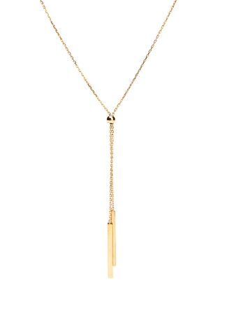 Collection-Alper Tunçoku Kadın Uç Detaylı Altın Rengi Kolye EU