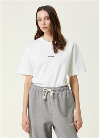 Acne Studios Kadın Beyaz Logolu Basic T-shirt Xs Eu Acne Studios Kadın Beyaz Logolu Basic T-shirt Xs Eu