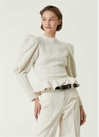 Isabel Marant Kadın Giamili Ekru Karpuz Kol Kazak Bej 36 FR Isabel Marant Kadın Giamili Ekru Karpuz Kol Kazak Bej 36 FR