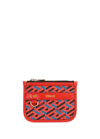 Versace Kadın Kırmızı Logo Desenli Mini Kılıf EU Versace Kadın Kırmızı Logo Desenli Mini Kılıf EU