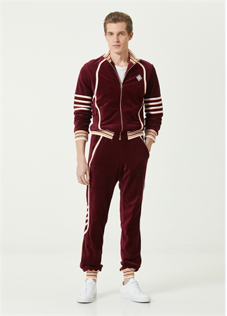 Casablanca Erkek Bordo Logolu Kadife Jogger Eşofman Altı L EU Casablanca Erkek Bordo Logolu Kadife Jogger Eşofman Altı L EU