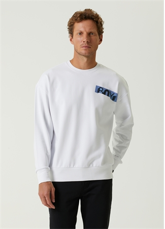 Boy London Erkek Beyaz Logo Baskılı Sweatshirt S EU Boy London Erkek Beyaz Logo Baskılı Sweatshirt S EU