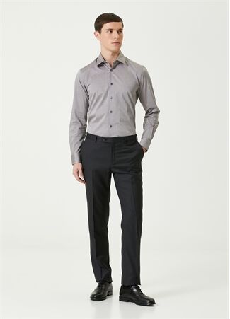 Pal Zileri Erkek Antrasit Yün Pantolon Gri 46 IT