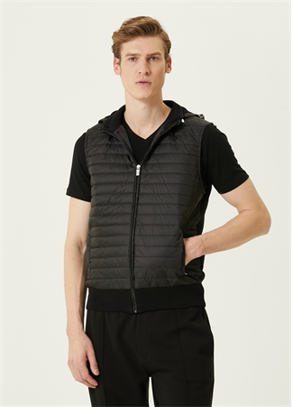 Beymen Collection Erkek Siyah Kapüşonlu Triko Garnili Yelek S EU Beymen Collection Erkek Siyah Kapüşonlu Triko Garnili Yelek S EU