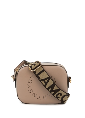 Stella McCartney Kadın Vizon Logolu Omuz Çantası Bej EU Stella McCartney Kadın Vizon Logolu Omuz Çantası Bej EU