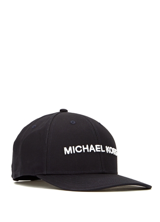 Michael Kors Erkek Siyah Logo Nakışlı Şapka Lacivert EU Michael Kors Erkek Siyah Logo Nakışlı Şapka Lacivert EU